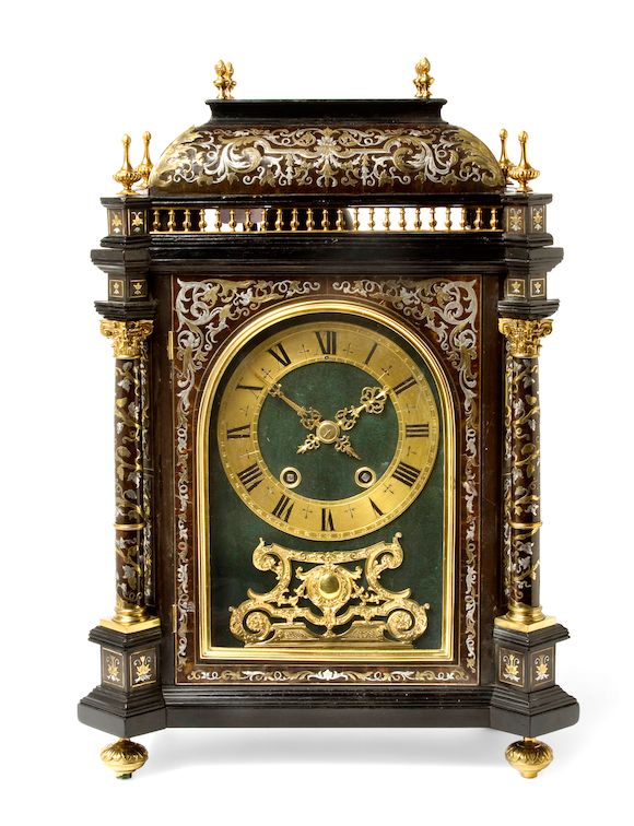 Bonhams : A good Louis XIV style gilt mounted Boulle marquetry pendule ...