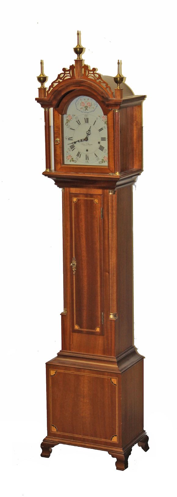 Bonhams : A Federal style mahogany dwarf long case clock Elmer O. Stennes, Weymouth ...