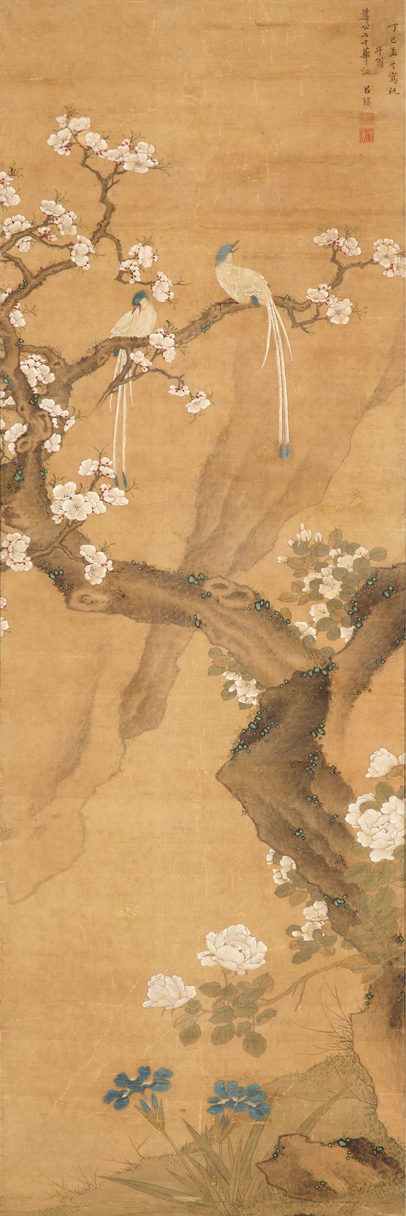 Bonhams : Lu Cong (Qing dynasty) Paired Birds and Flowering Tree