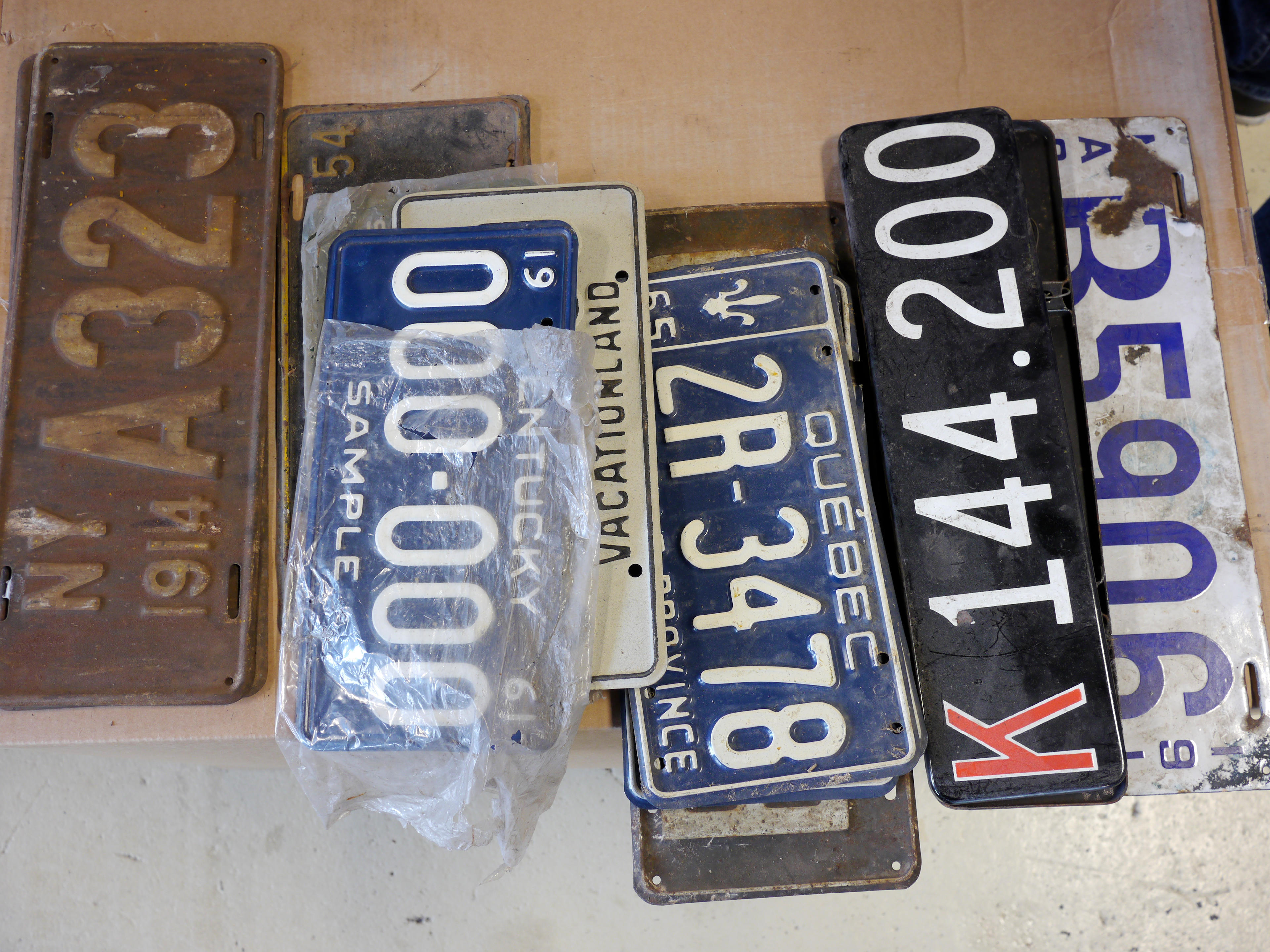 Bonhams Cars : A quantity of mixed interesting license plates,