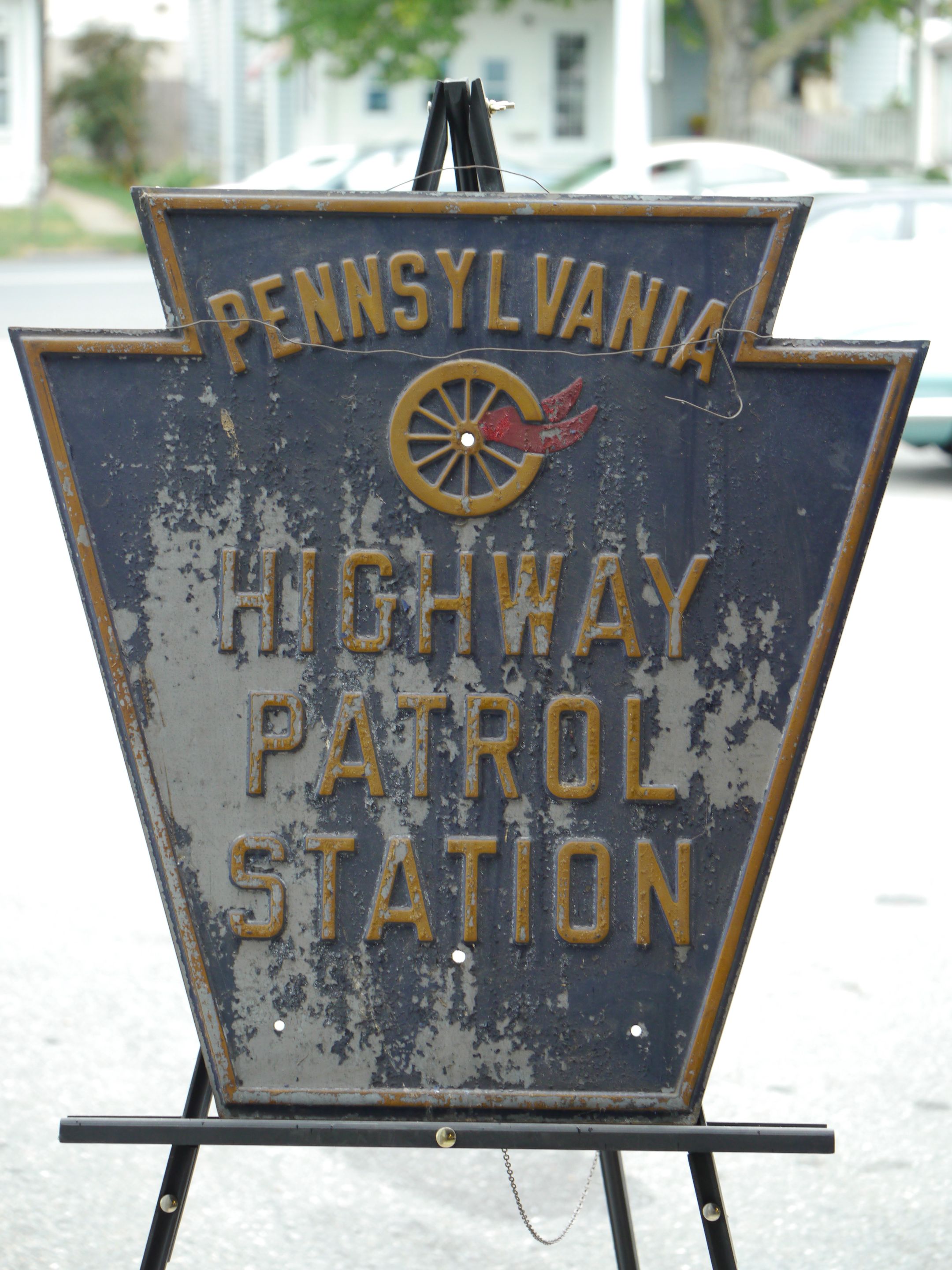 Bonhams Cars : A Pennsylvania Highway Patrol Station sign,