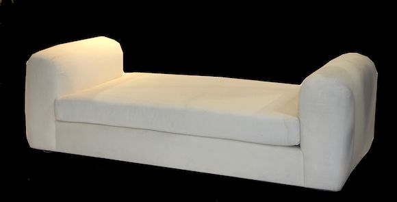 Bonhams : A contemporary white upholstered two part sectional sofa