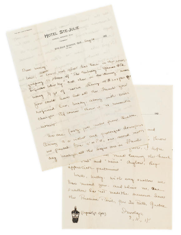 Bonhams : HEMINGWAY, ERNEST. 1899-1961. Autograph Letter Signed ("E ...