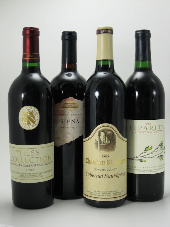 Bonhams : Hess Collection Cabernet Sauvignon 1988 (1) Simi Reserve ...