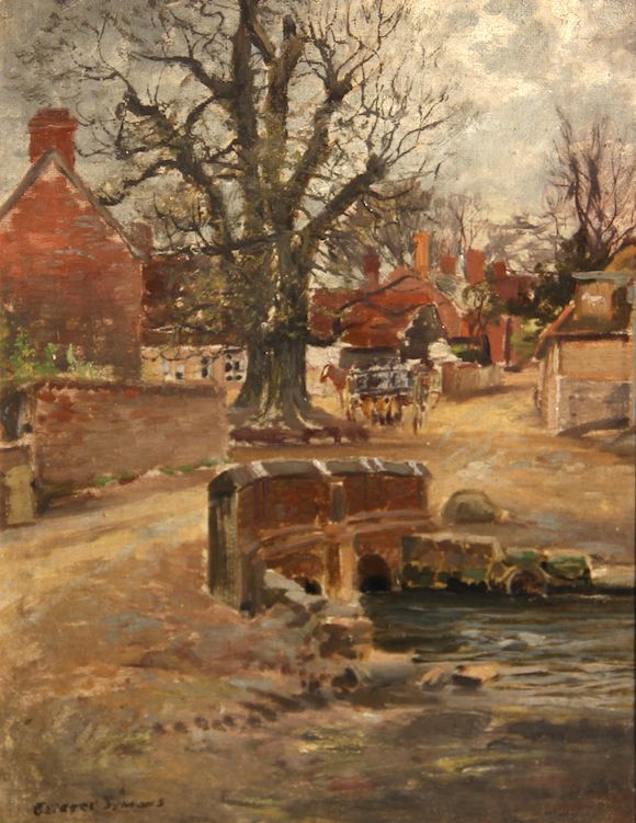 Bonhams : George Gardner Symons (American, 1863-1930) English village 9 ...