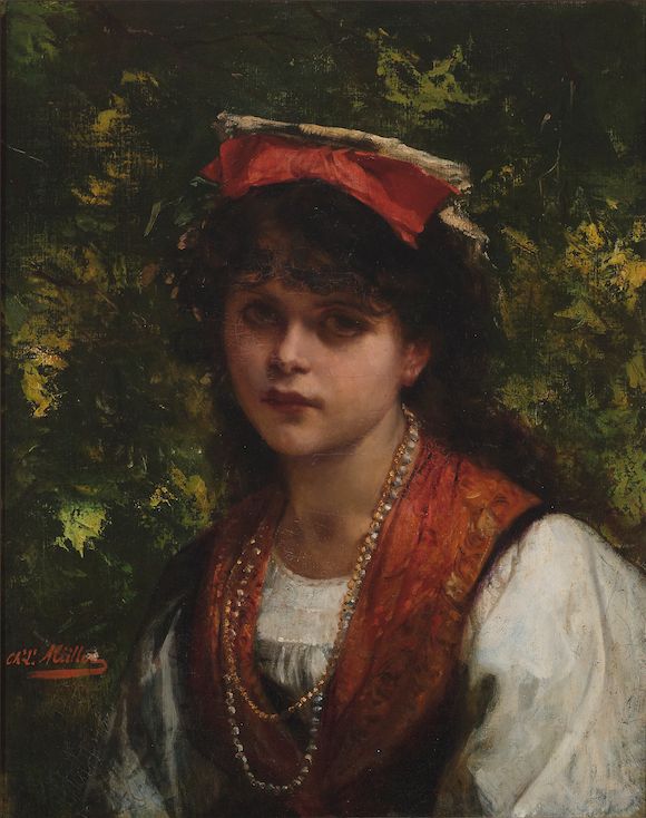 Bonhams : Charles Louis Lucien Müller (French, 1815-1892) A demure ...