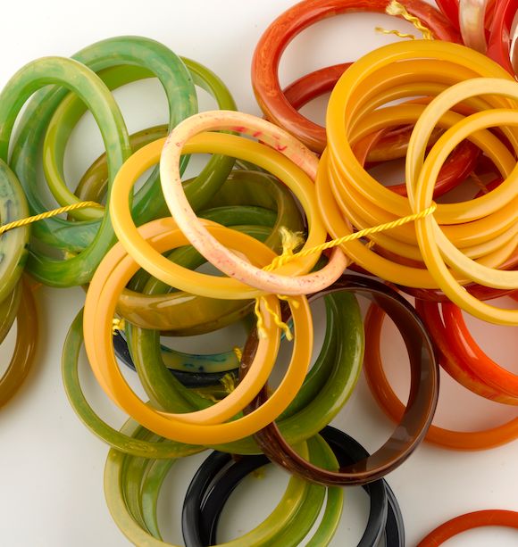 Bonhams : A collection of seventy-five various types of plastic bangle ...