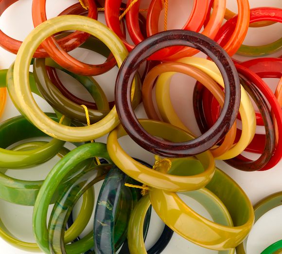 Bonhams : A collection of seventy-five various types of plastic bangle ...