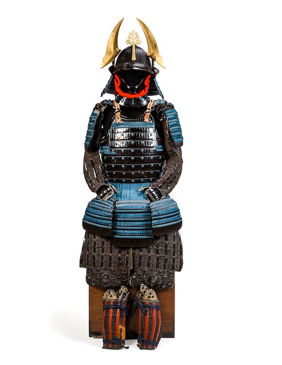 Bonhams : A black-lacquer armor Edo period (18th century)
