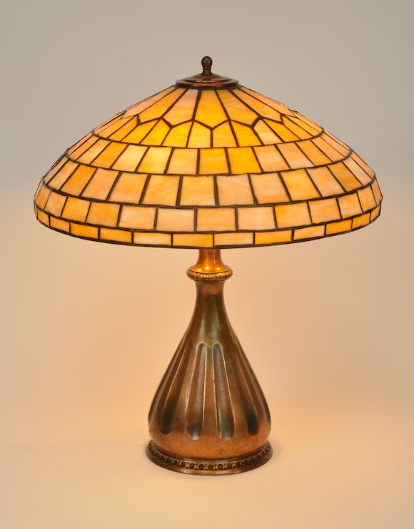 Bonhams : A Duffner and Kimberly and Pairpoint leaded glass and ...