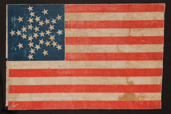 Bonhams : A printed thirty-three star pre-Civil War flag in the Great ...