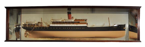 Bonhams : A mirrored back builders' half model of the S.S. Perth circa ...
