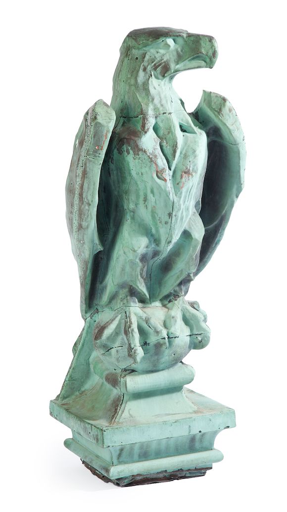 Bonhams : A Classical style copper eagle architectural element late ...