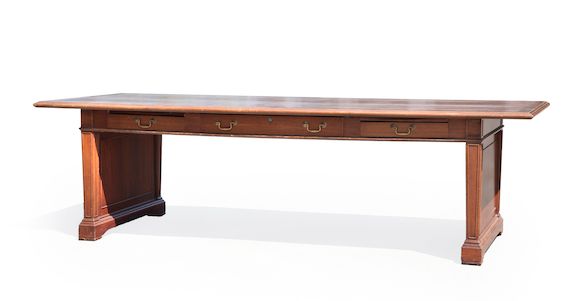 Bonhams : A Neoclassical style mahogany large architect's desk Desks ...