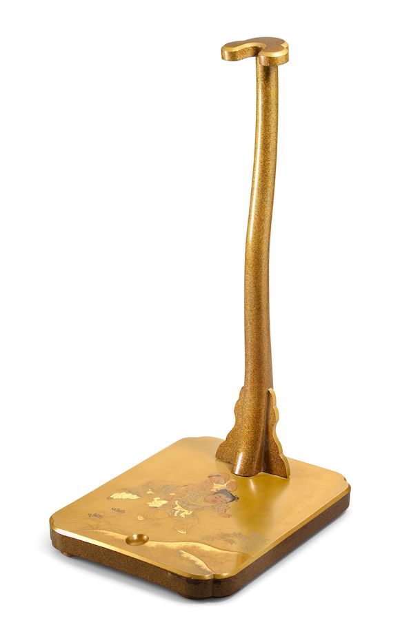 Bonhams : A gold-lacquer sword stand (tachi-kake) Meiji period (late ...