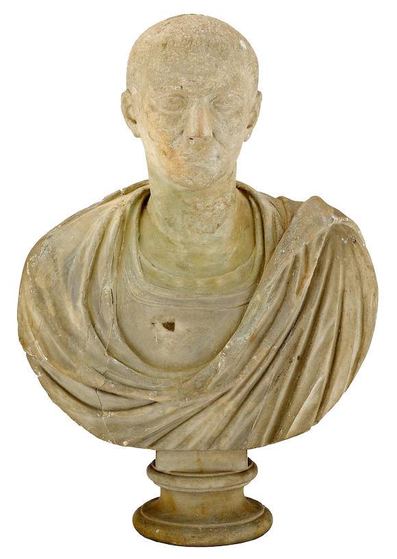 Bonhams A Roman Style Marble Portrait Bust Of A Senator Probably 18th