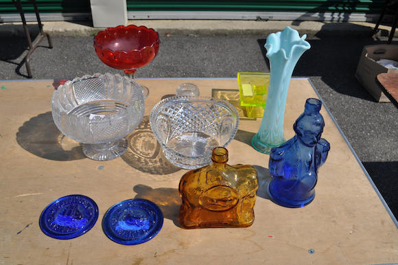 Bonhams A Group Of Ten Colored And Clear Glass Items 19th20th Century
