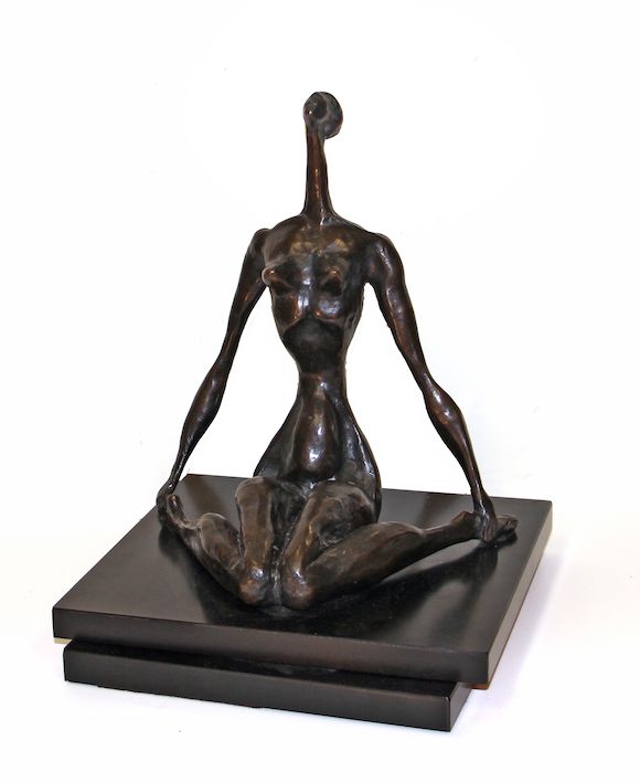 Bonhams : Doris Caesar (American, 1892-1971) Seated nude 12 1/4 x 10 x 9in
