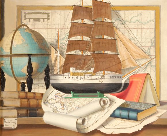 Bonhams : Charles Cerny (1892-1965) Maritime still life 13 x 16in