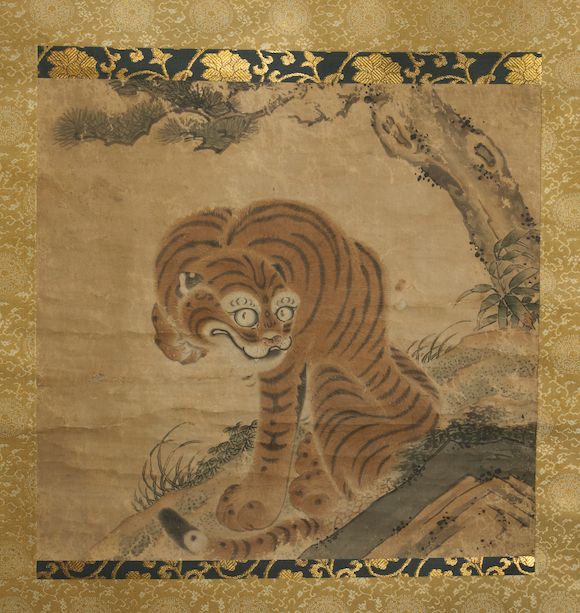 Bonhams : Anonymous Tiger under pine tree