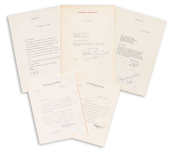 Bonhams : A collection of celebrity signed photographs and letters