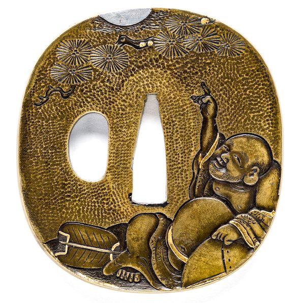 Bonhams : A sentoku tsuba By Tsuneshige, Edo period (19th century)