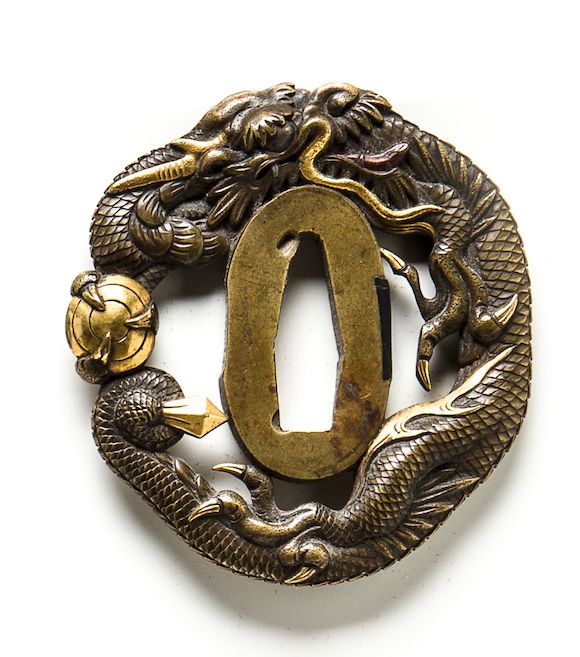 Bonhams : A sentoku tsuba Edo period (19th century)