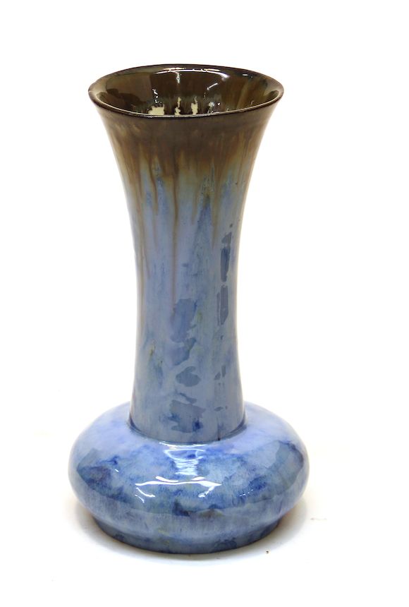 Bonhams : A Fulper Pottery blue flambé and crystalline glazed vase ...