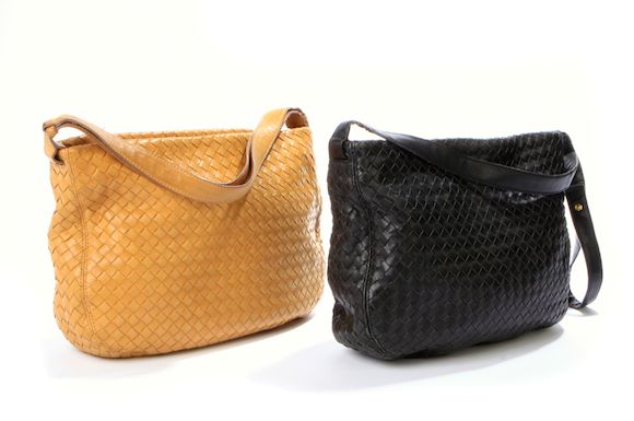 Bonhams : Two Bottega Veneta woven leather handbags