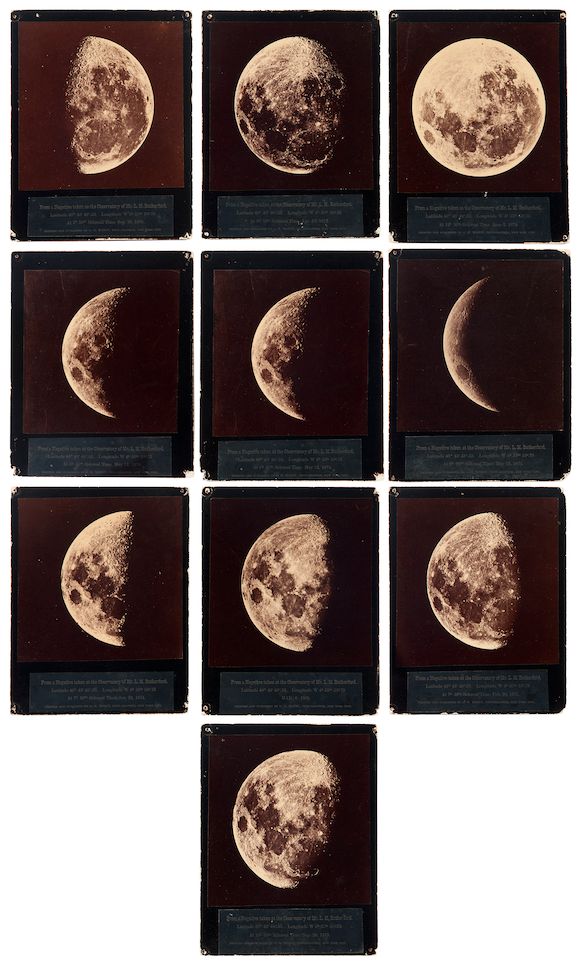 Bonhams : RUTHERFURD, LEWIS MORRIS. 1816-1892. 9 images of the Moon at ...