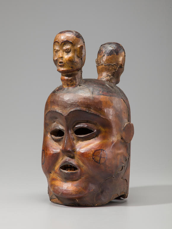 Bonhams Ejagham Helmet Mask Nigeria