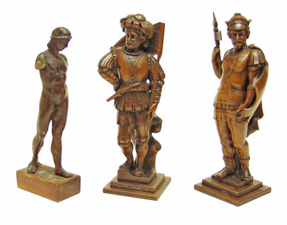 Bonhams : A German boxwood figure of Mercury 17th/18th century