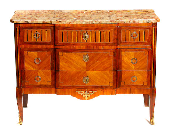 Bonhams A Louis Xvxvi Transitional Style Inlaid Walnut And Marble