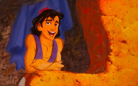 Bonhams : A Walt Disney Studios color key storyboard painting from Aladdin