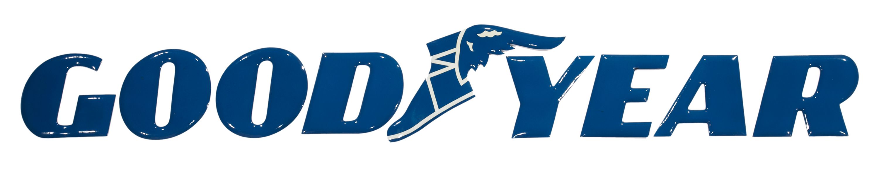 Bonhams Cars : An NOS set of Goodyear tires letters and winged foot,