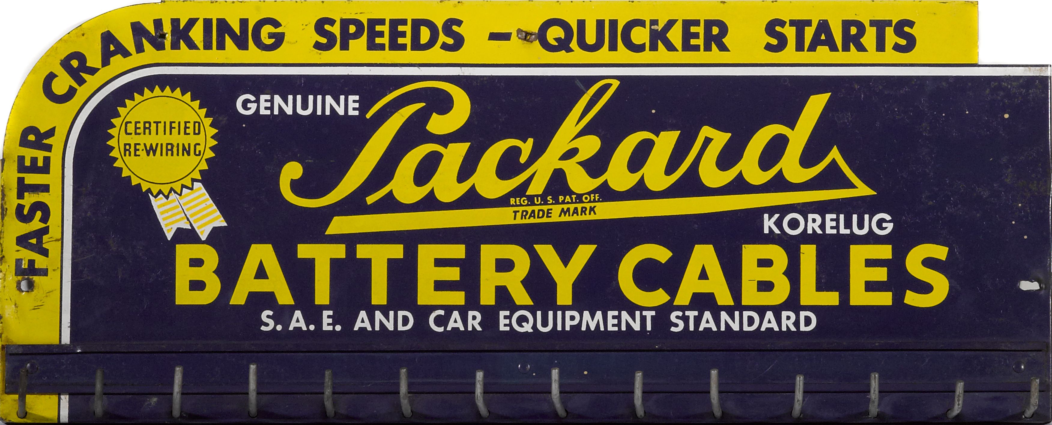 Bonhams Cars : A Packard Cables display sign, c. 1940s,