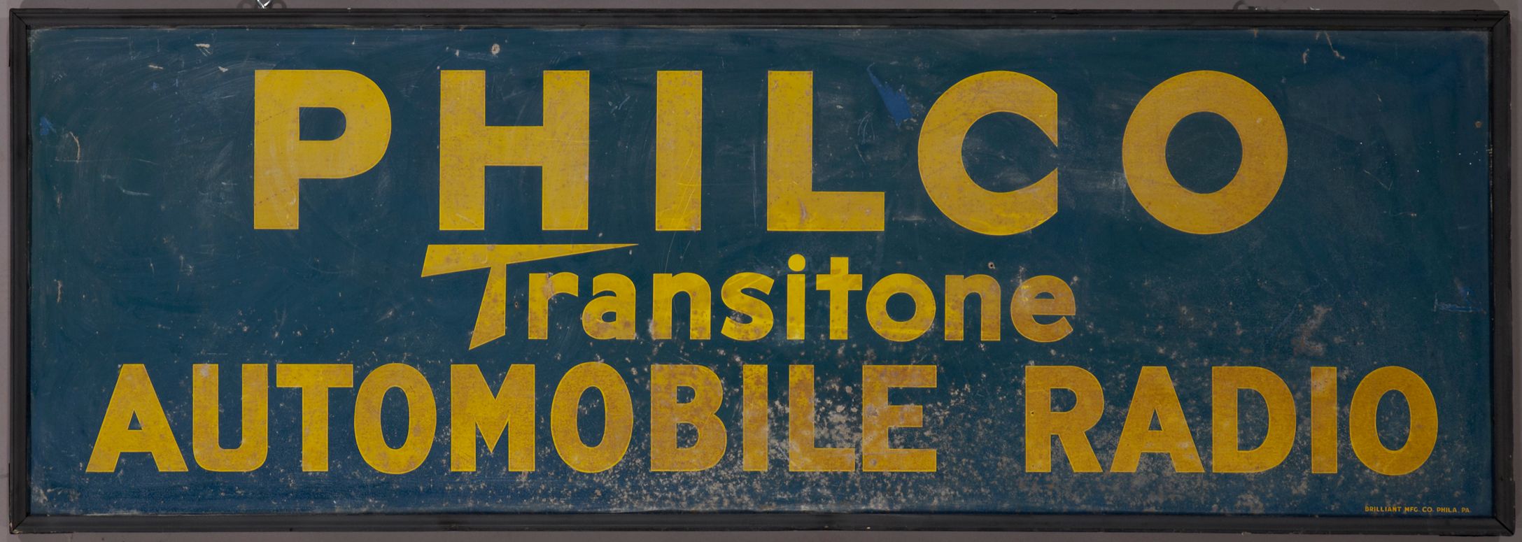 Bonhams Cars : A Philco Automobile Radio sign, c. 1920s,