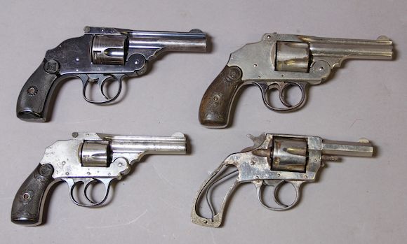 Bonhams : A lot of six 19th century American double action revolvers ...