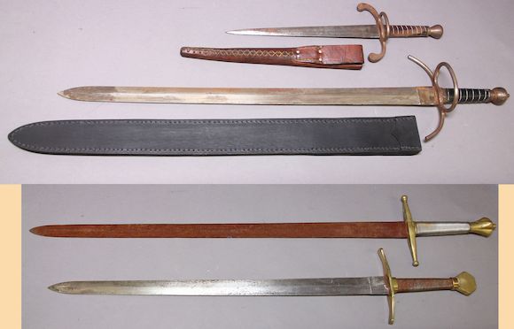 Bonhams : A lot of four reproduction edged weapons