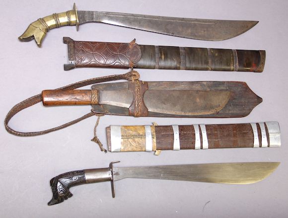 Bonhams : A lot of three Philippine edged weapons