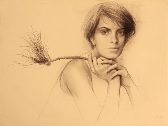 Bonhams : Steven Assael (American, born 1957) Portrait of a woman ...