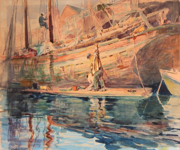 Bonhams : Vladimir Pavlosky (Russian/American, 1884-1994) Mending the ...