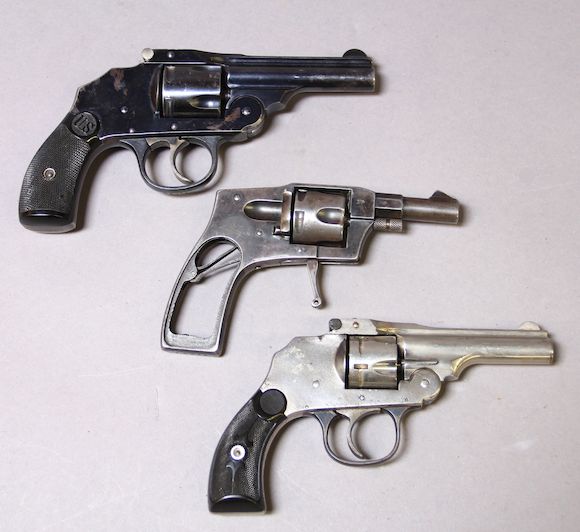 Bonhams : A lot of three American double action revolvers