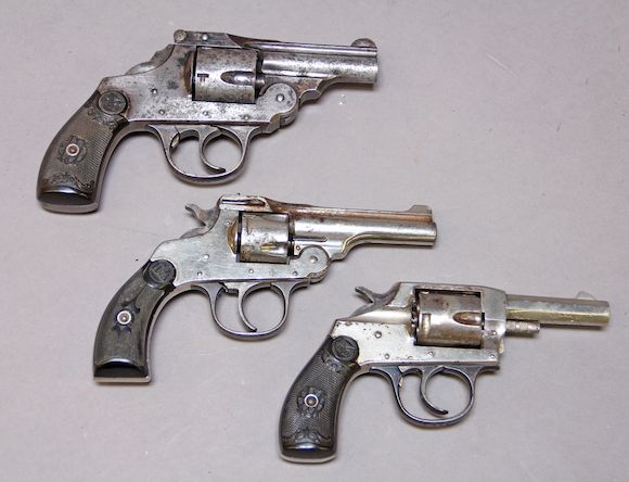 Bonhams : A lot of three American double action revolvers