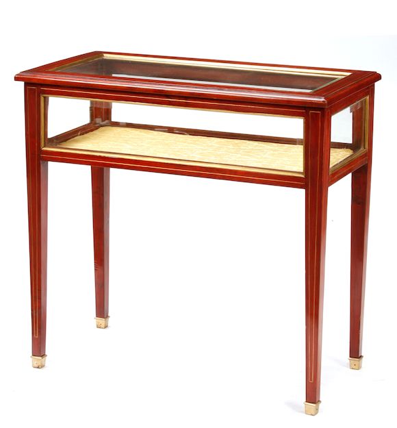 Bonhams : A pair of Russian Neoclassical style vitrine tables