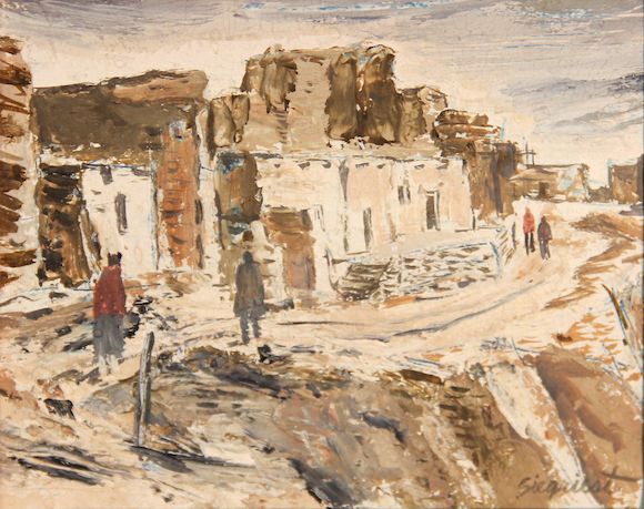 Bonhams : Louis Siegriest (American, 1899-1989) Acoma Pueblo, New ...
