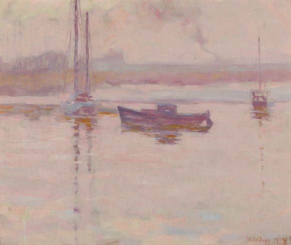 Bonhams : William Clapp (American, 1879-1954) Rose Mist, 1924 15 x 18in