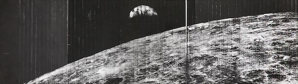 Bonhams : LUNAR ORBITER I. Telephoto panorama, being the first ...