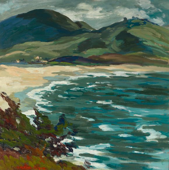 Bonhams : Mary DeNeale Morgan (1868-1948) Shoreline, south of Carmel 24 ...
