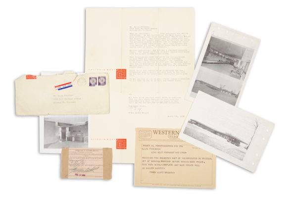 Bonhams : WRIGHT, FRANK LLOYD. 1867-1959. Archive of material relating ...